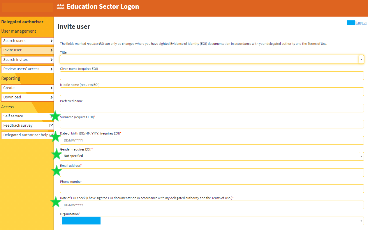 Support for online Delegated Authorisers | Applications & Online Systems